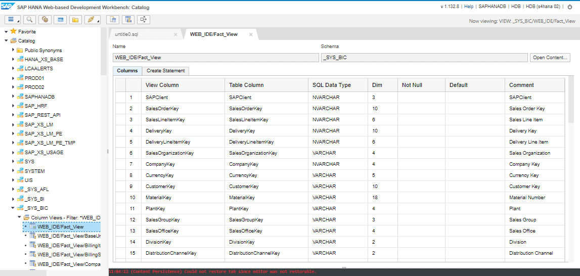 SAP HANA Web Based Development Workbench : présentation SAP HANA Web Based Development Workbench : présentation