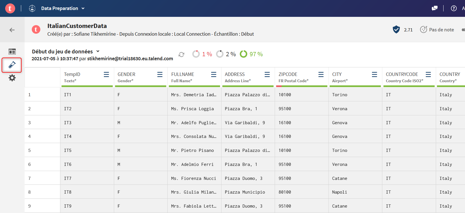 Talend Cloud Data Preparation : Préparez et enrichissez vos données Talend Cloud Data Preparation : Préparez et enrichissez vos données