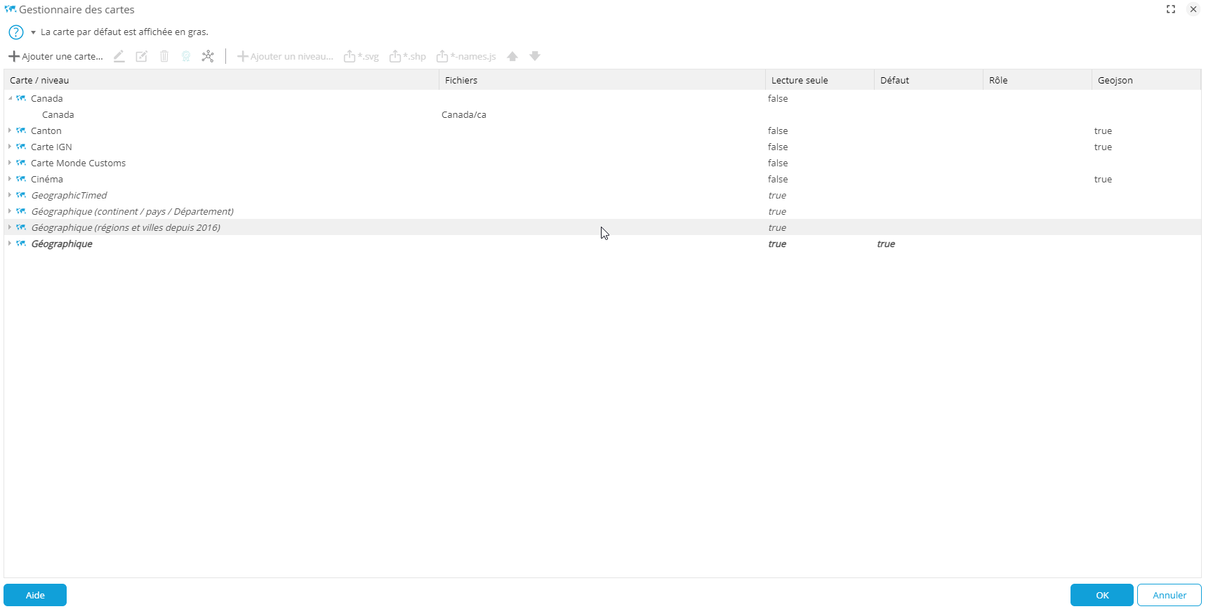 La cartographie dans l'outil DigDash -DeciVision