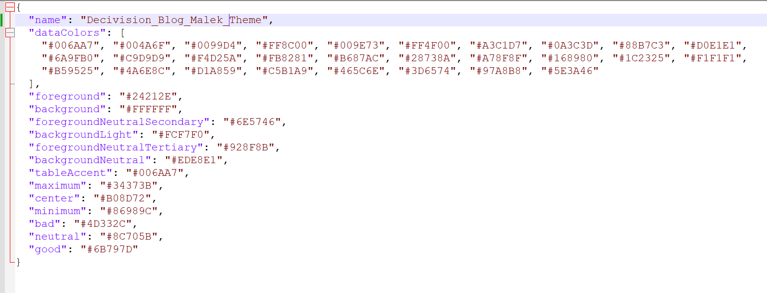 Créer un thème Power BI personnalisé avec JSON